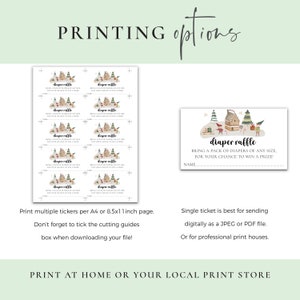 Editable Christmas Diaper Raffle Set, Winter Wonderland Diaper Raffle ...