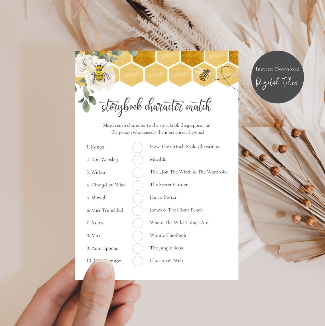 Storybook Character Match Children's Book Character - Etsy