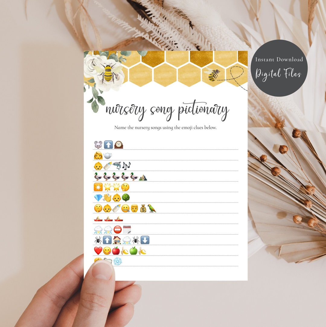 Nursery Rhyme Emoji Game, Nursery Song Emoji Pictionary, Baby Emoji ...