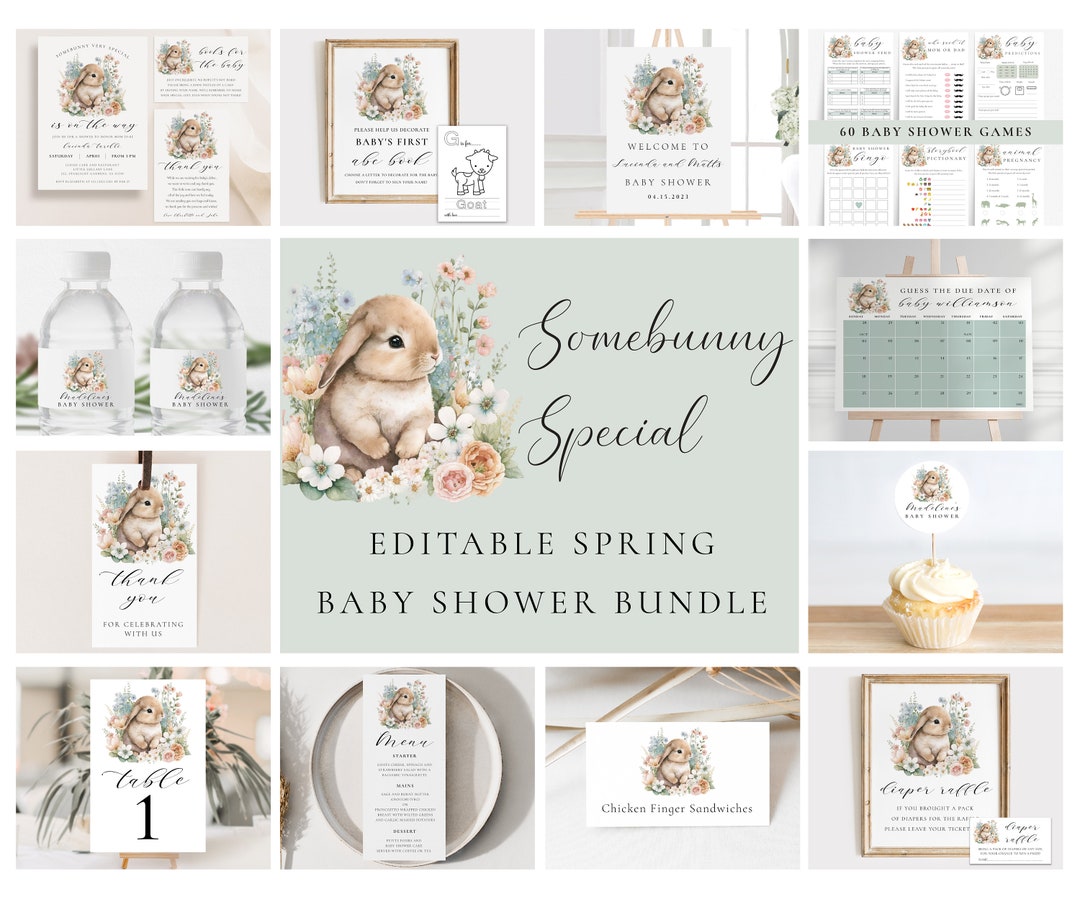 Somebunny Special Baby Shower Bundle, Spring Baby Shower Pack ...