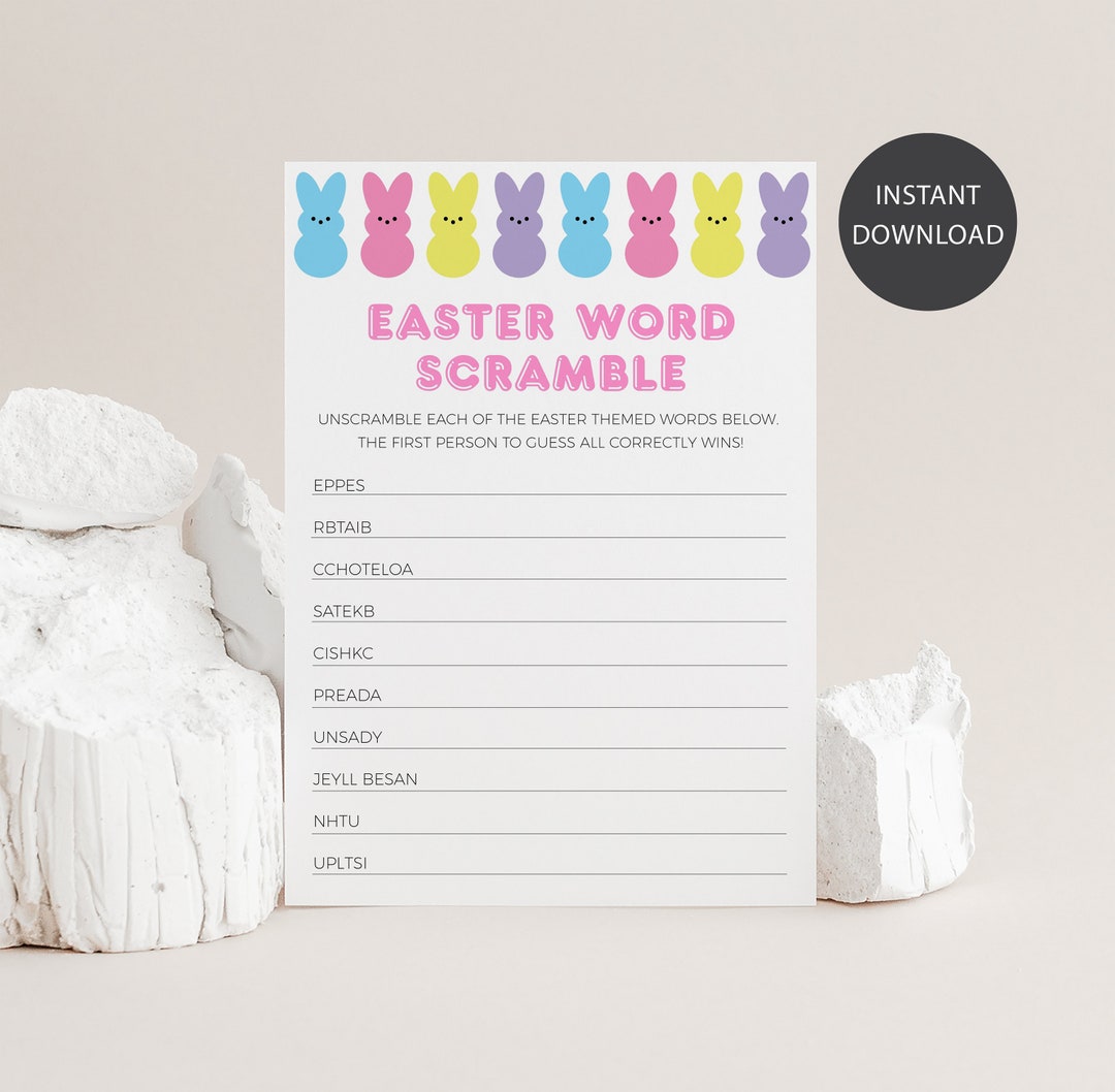 Easter Word Scramble, Easter Word Jumble, Easter Party Games, Kids ...