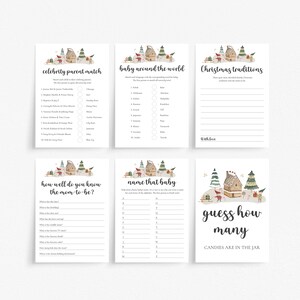 Editable Christmas Baby Shower Games Pack, Merry Little Baby Games ...