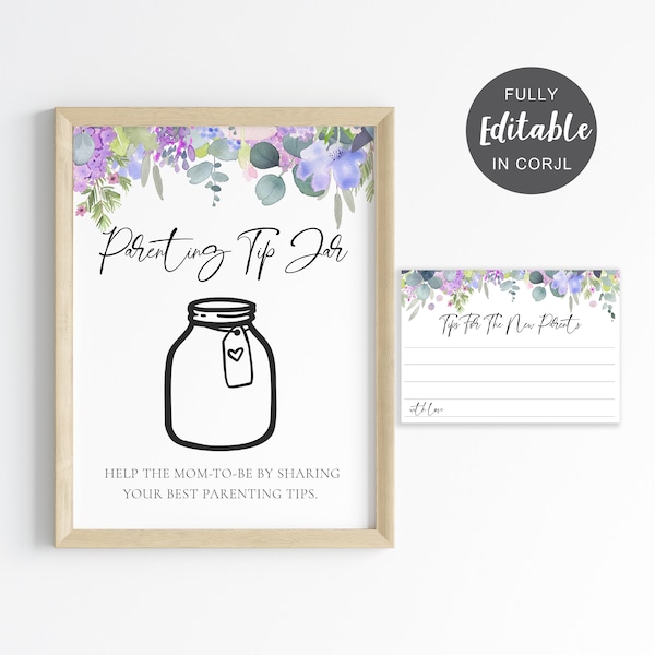 Baby Shower Parenting Tip Jar - Etsy