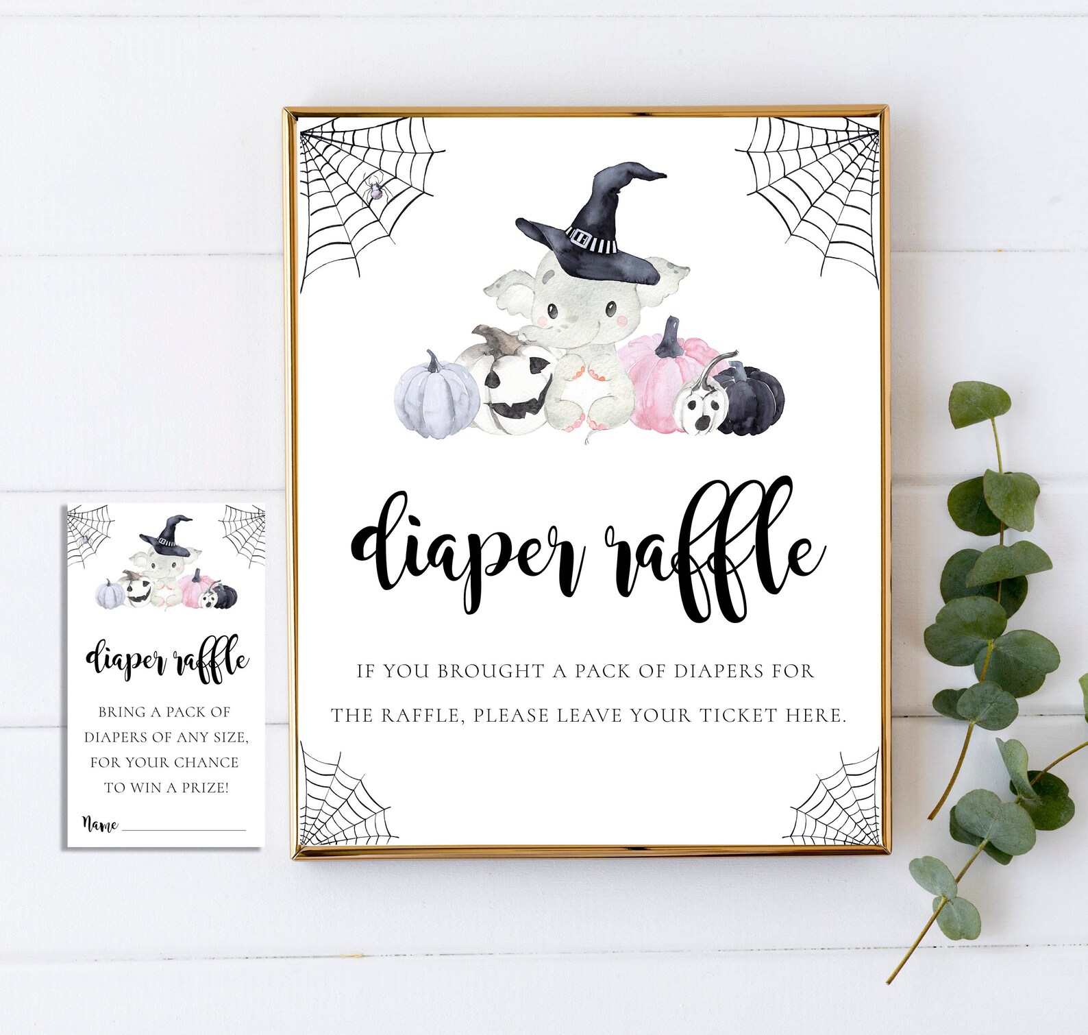 EDITABLE Halloween Diaper Raffle Sign Little Boo Diaper - Etsy UK