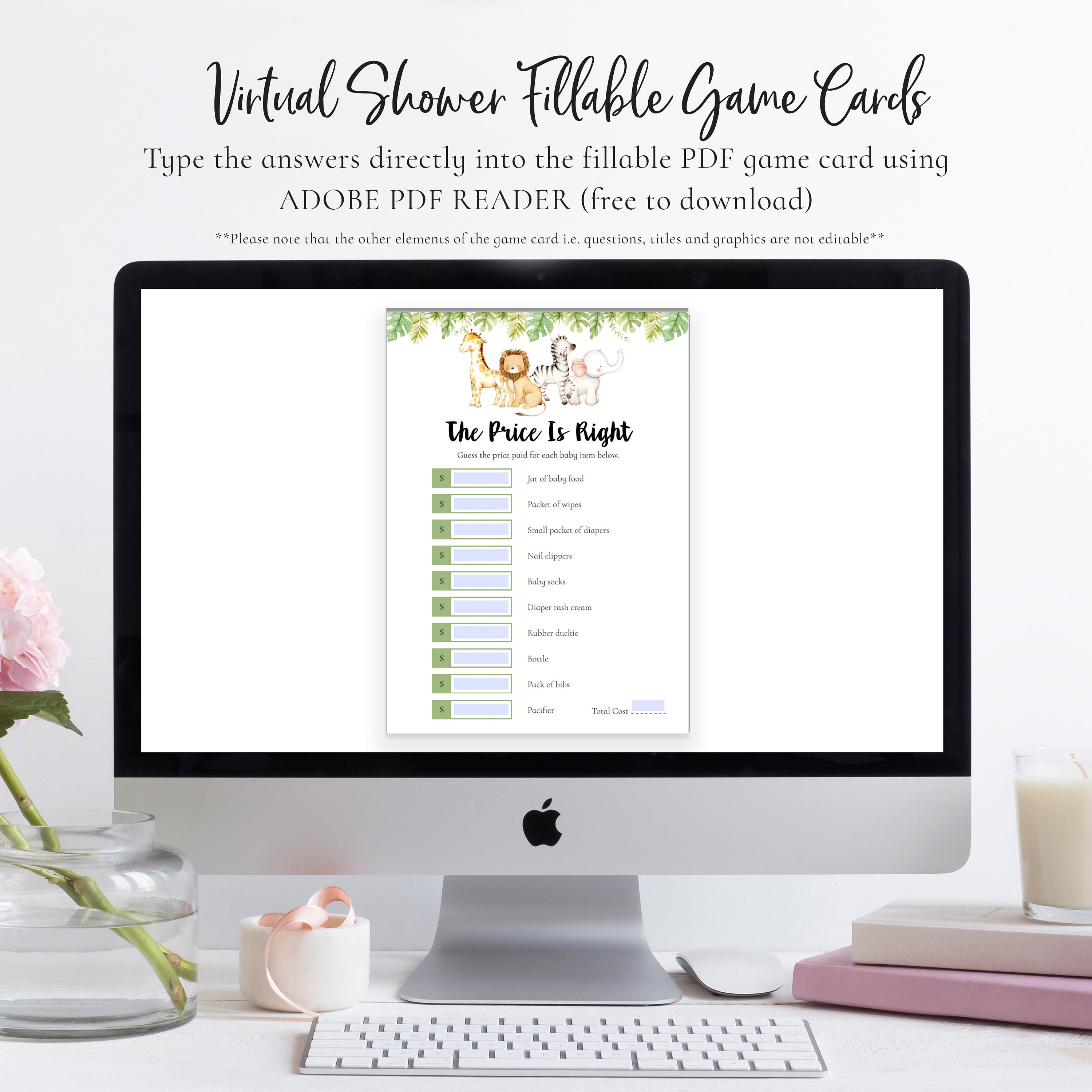 Safari Baby Shower Games, Jungle Animal Games Pack, Zoo Baby Shower ...