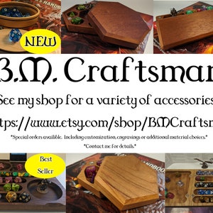 Master's Crypt • Dice Tray • Dice Storage • Tabletop Game • Solid Wood ...