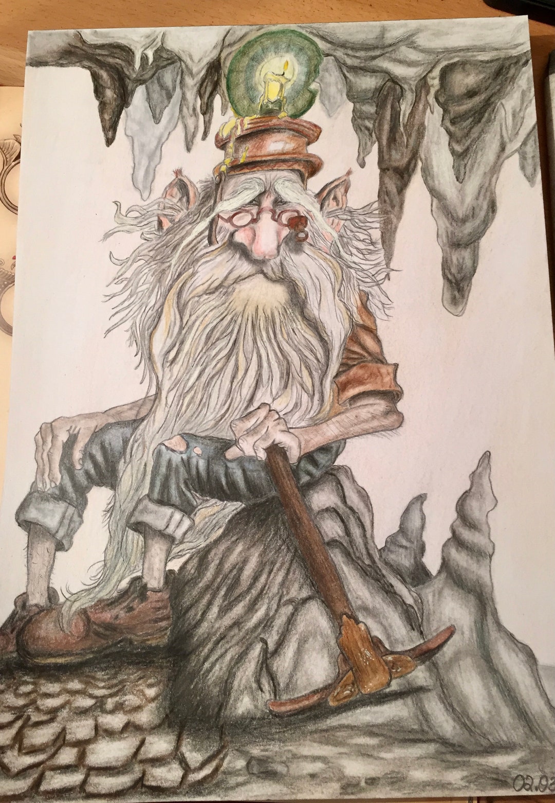 Dwarf, Drawing, Fantasy, Picture Including Picture Frame, Children's ...