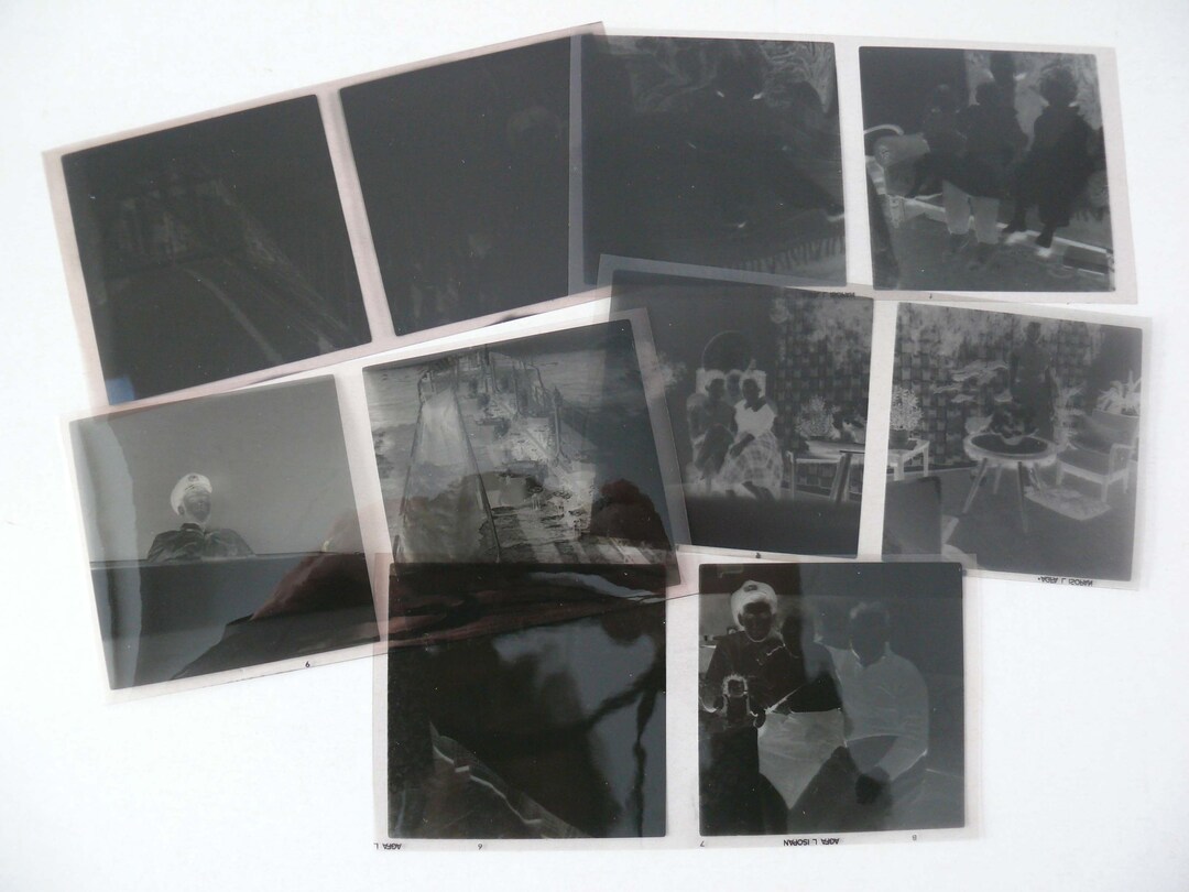 6 X 6 Cm 10 Pieces Black and White NEGATIVE PHOTO FILM Negative Strips ...