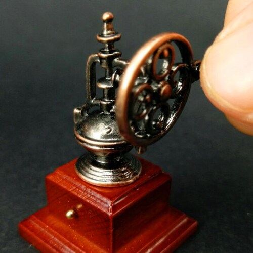 Miniature Vintage Hand Coffee Machine Miniatures Dollhouse - Etsy