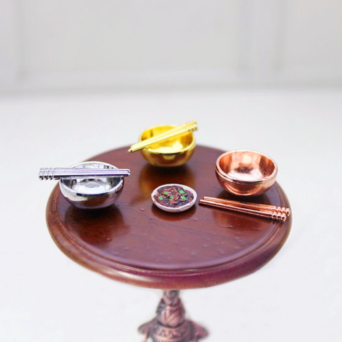 Mini Dish Bowl Set Mini Chinese Dinnerware Set Barbie Sz Miniature ...