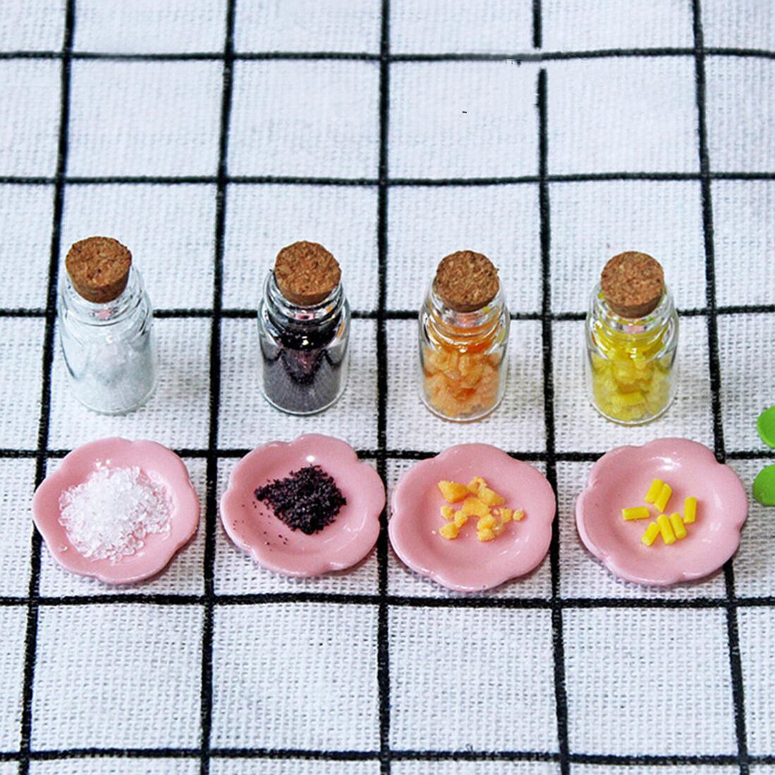 Miniature Food Condiment Bottles(4pcs) Miniatures BJD Doll Decoration ...
