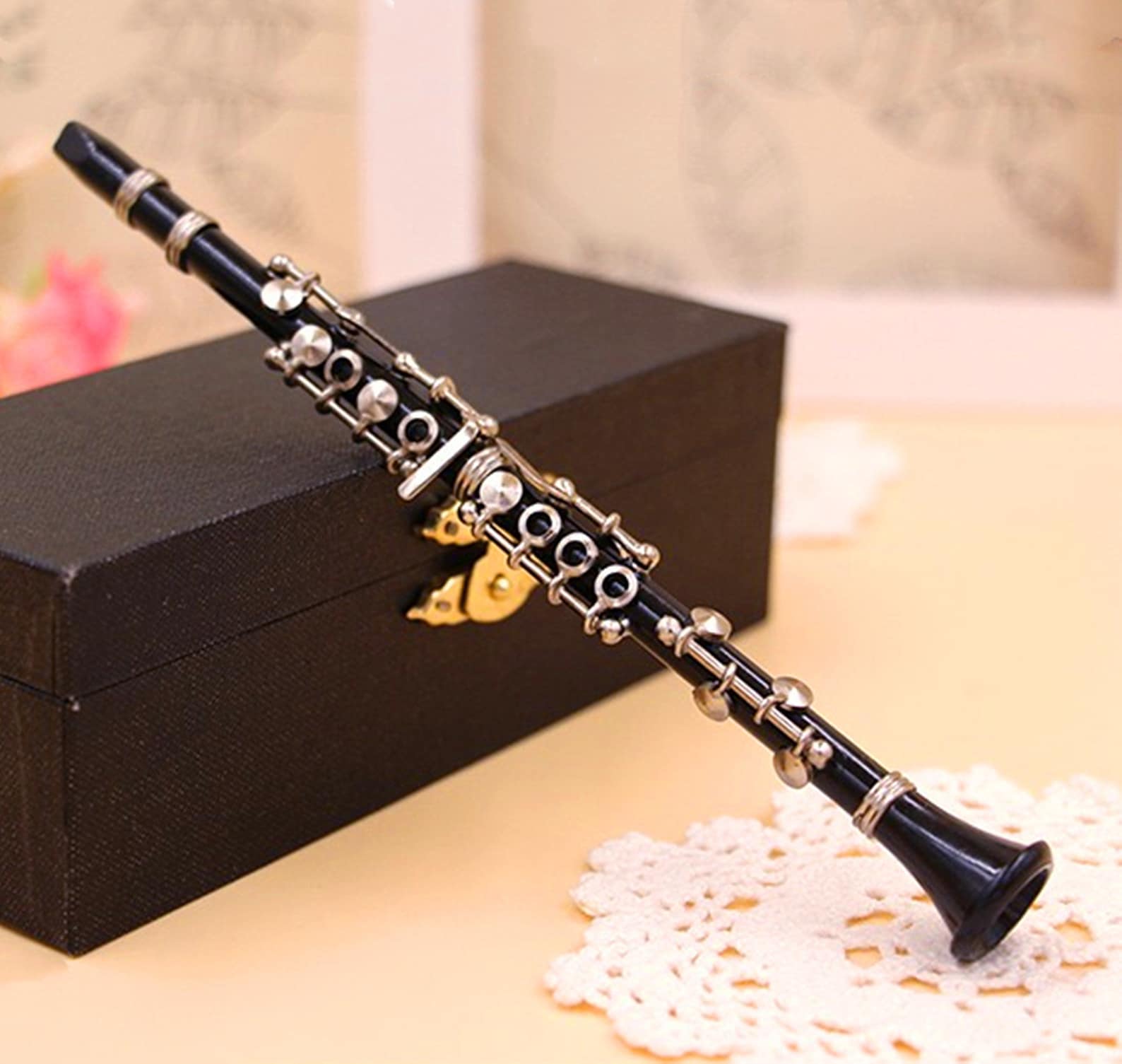 Miniature Clarinet Musical Instrument Model Musician's Gift Dollhouse ...