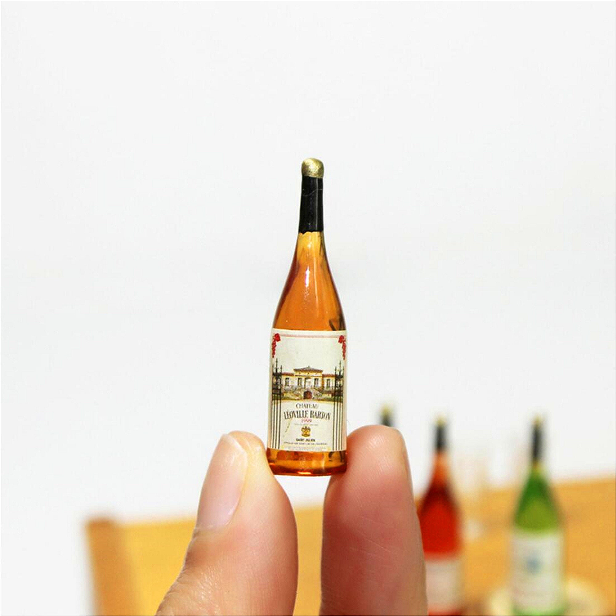 Miniature Wine Bottle(4pcs) Miniature Food Dollhouse Miniatures BJD ...