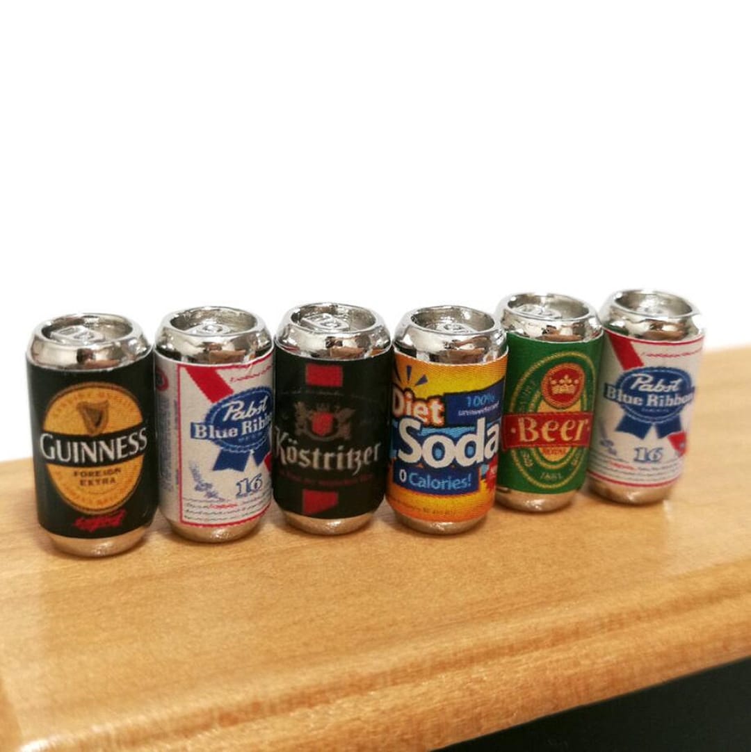 Miniature Beers(6pcs) Miniatures Food Miniature Wine Dollhouse ...