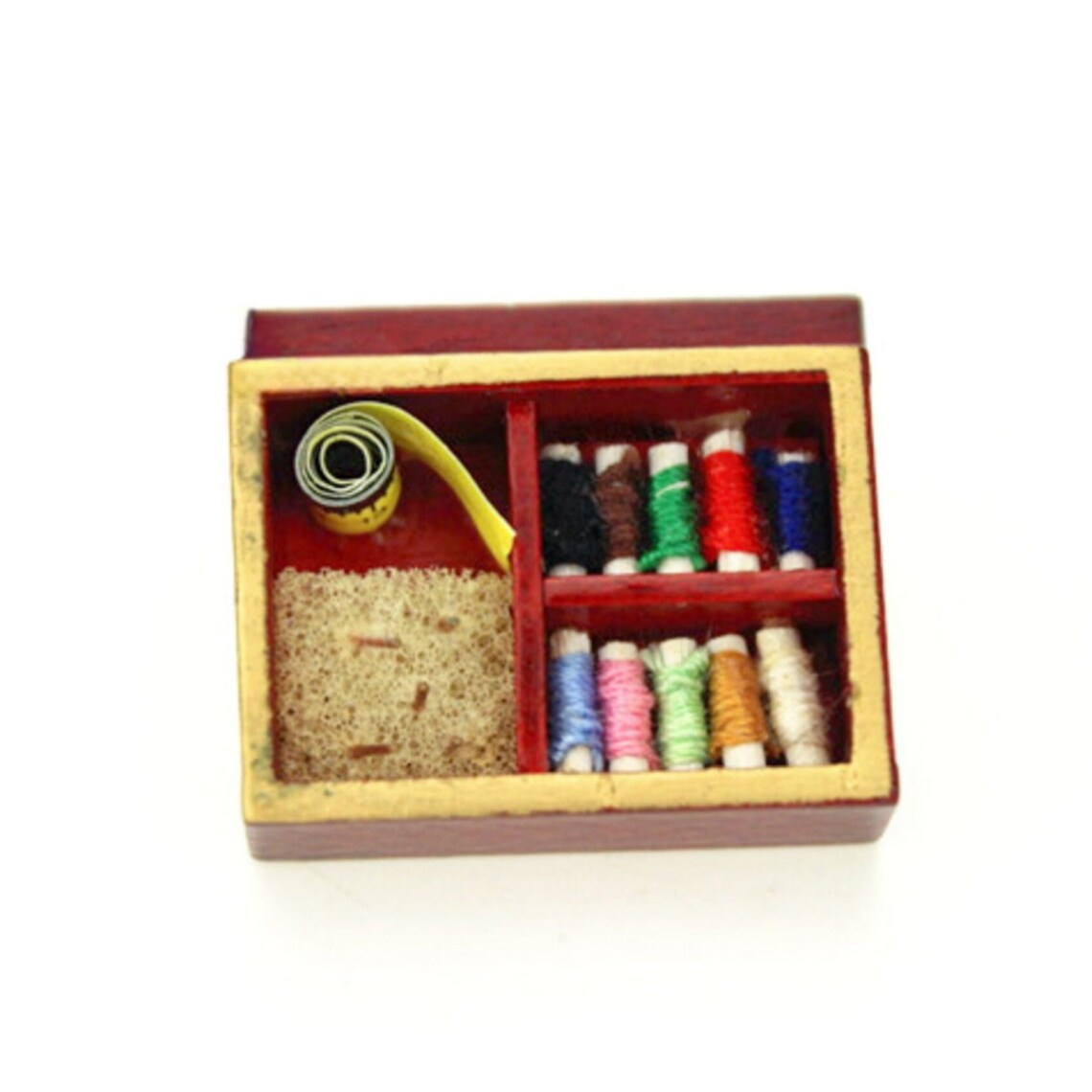 Miniature Sewing Box Miniatures Work Box Dollhouse Miniatures Doll ...