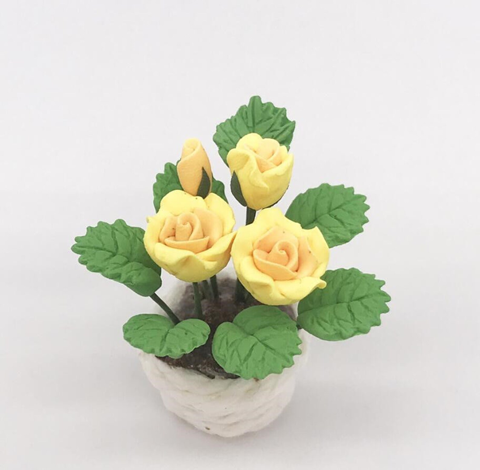 Miniature Rose Flowers Miniatures Flowers Model Dollhouse | Etsy