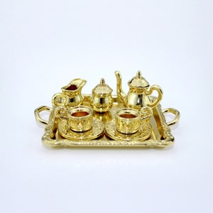 Miniature Tea Set(10pcs) Dollhouse Miniatures Dollhouse Decoration BJD ...