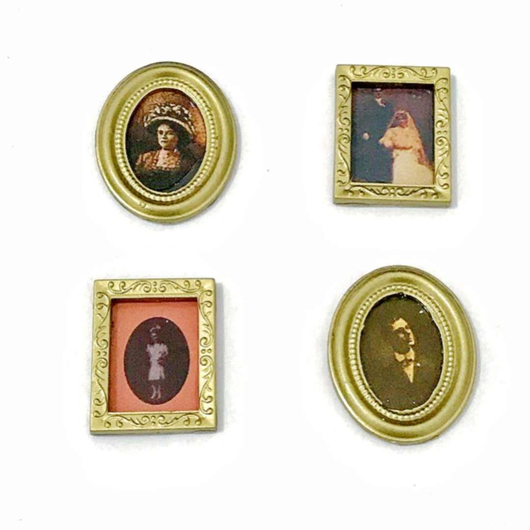 Miniature Mural (4pcs) Miniature Painting Dollhouse Miniatures Dolls ...