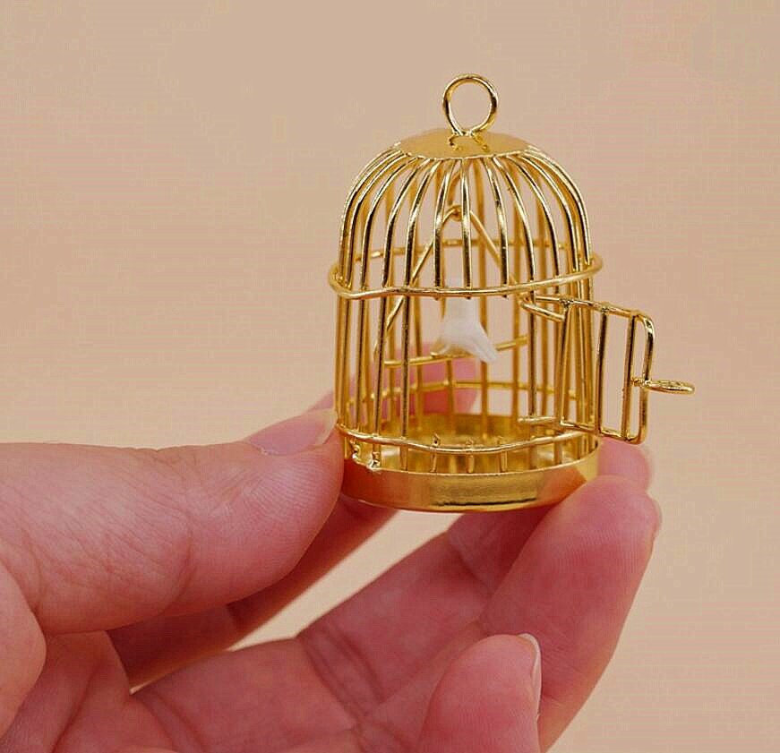 Miniature Birdcage Miniature Decoration Miniature Bird Cage - Etsy