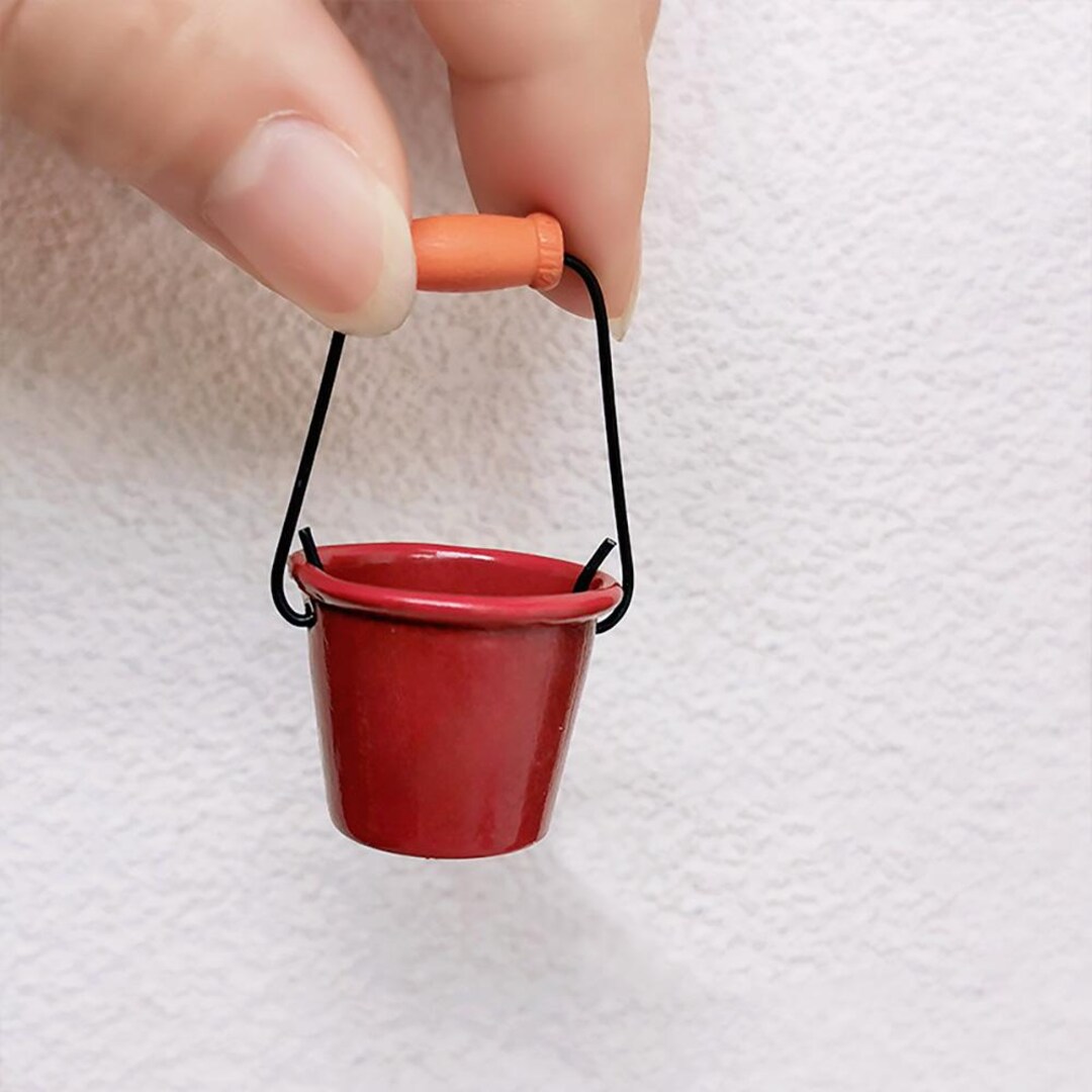 Miniature Bucket 2pcs/set Miniatures Cleaning Pail Dollhouse Miniature ...
