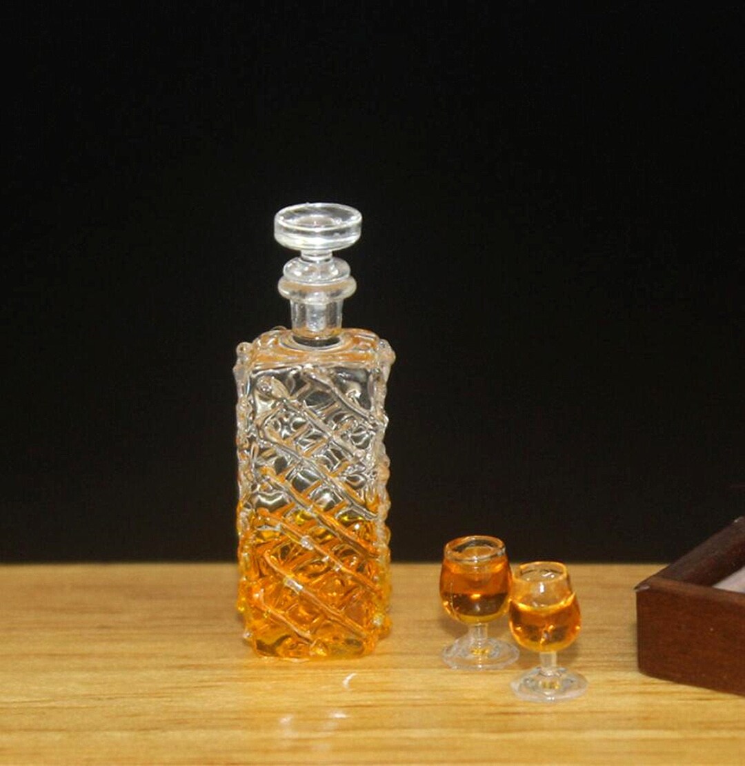 Miniature Wine Set Miniature Whiskey Miniature Barleycorn Dollhouse ...