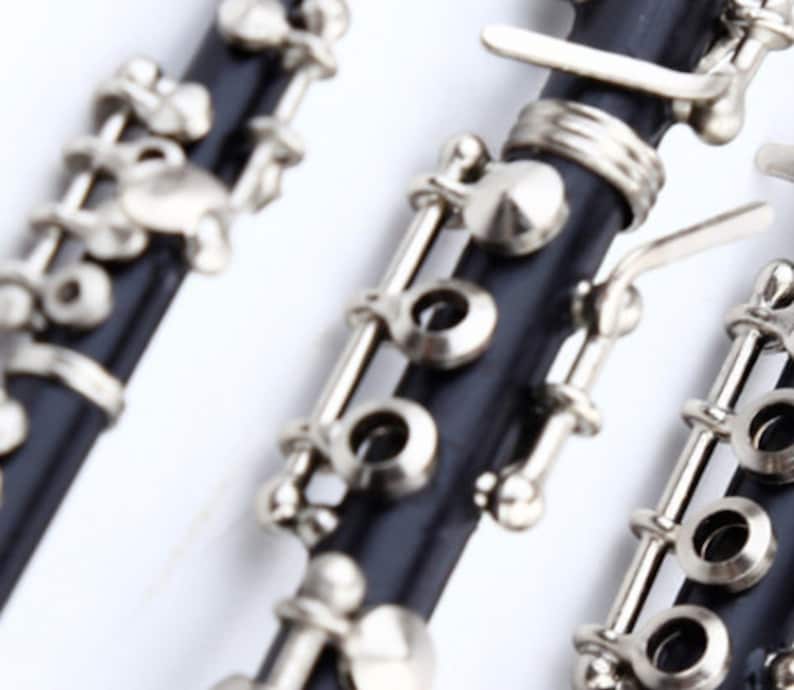 Miniature Clarinet Musical Instrument Model Musician's Gift Dollhouse ...