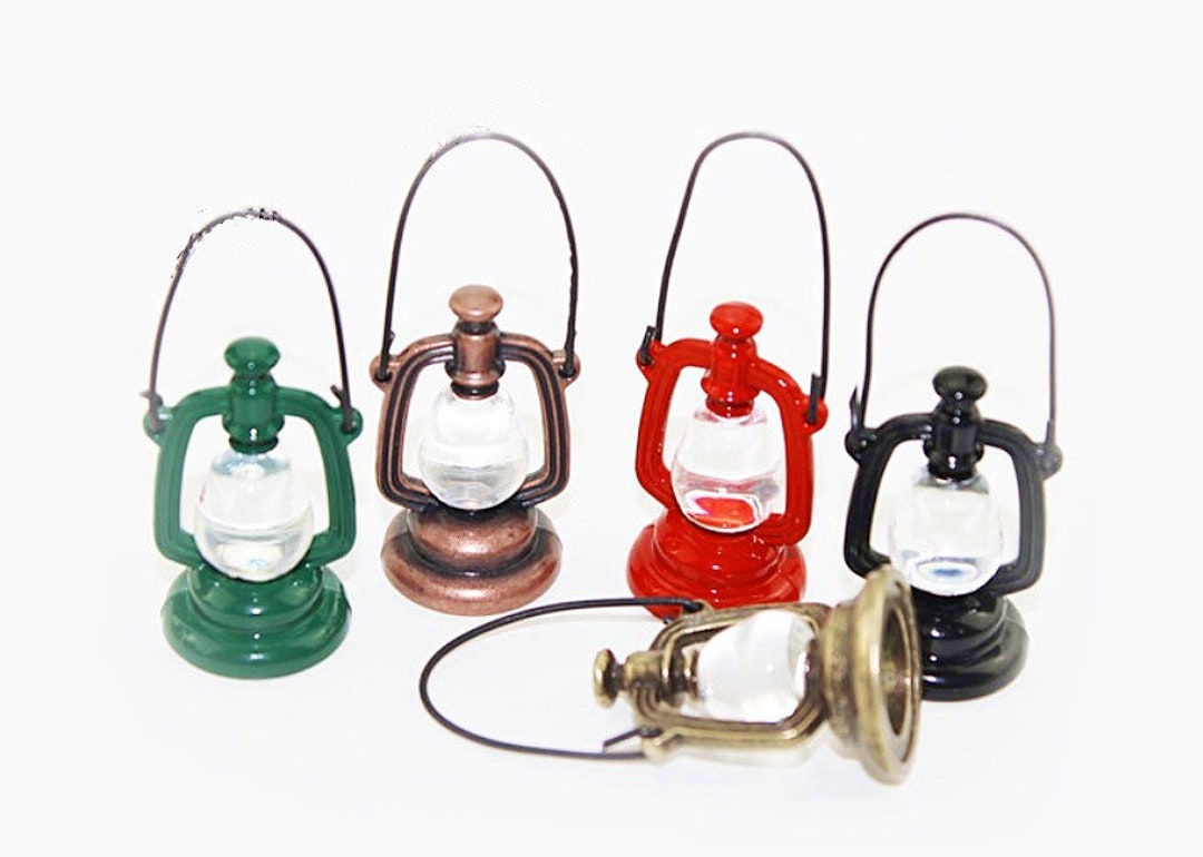 Miniature Retro Kerosene Lamp Dollhouse Oil Light Dollhouse Miniatures ...