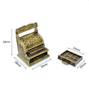 Miniature Retro Cash Register Dollhouse Miniatures Miniature Decoration ...