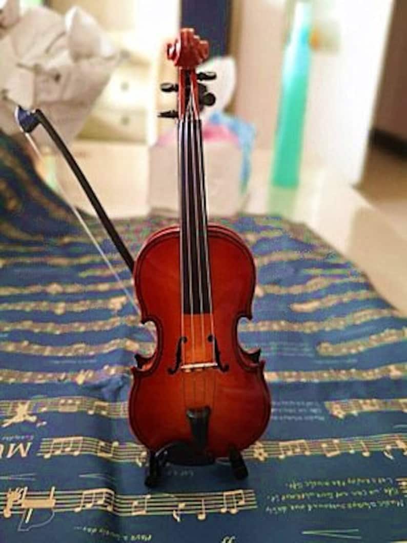Miniature violin Musical instrument model Gift for her | Etsy