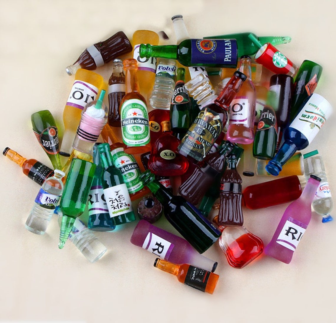 Miniature Lucky Bag Different Resin Bottles Miniatures - Etsy