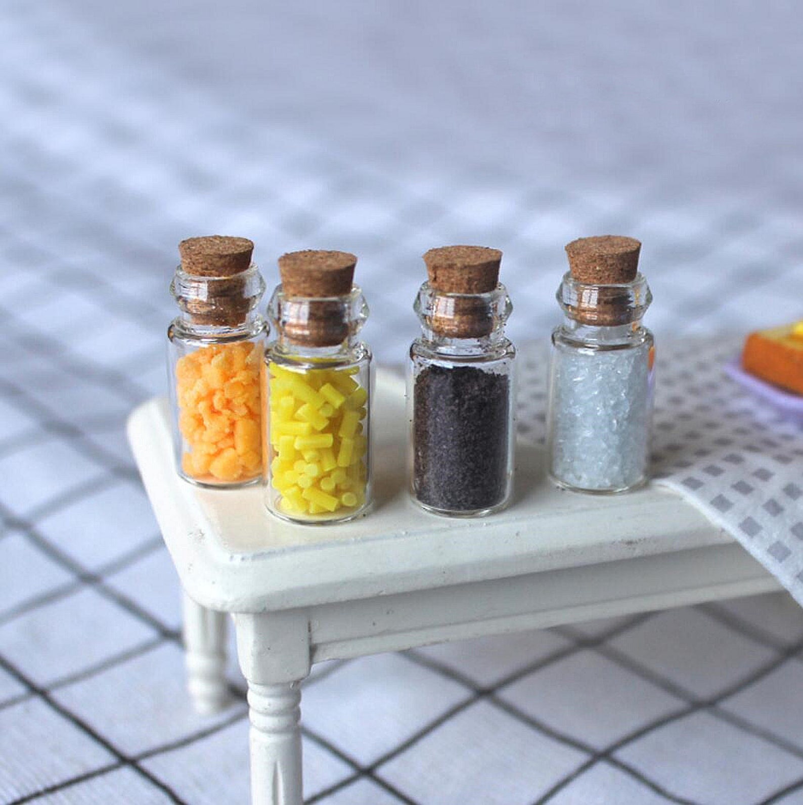 Miniature Food Condiment Bottles(4pcs) Miniatures BJD Doll Decoration ...