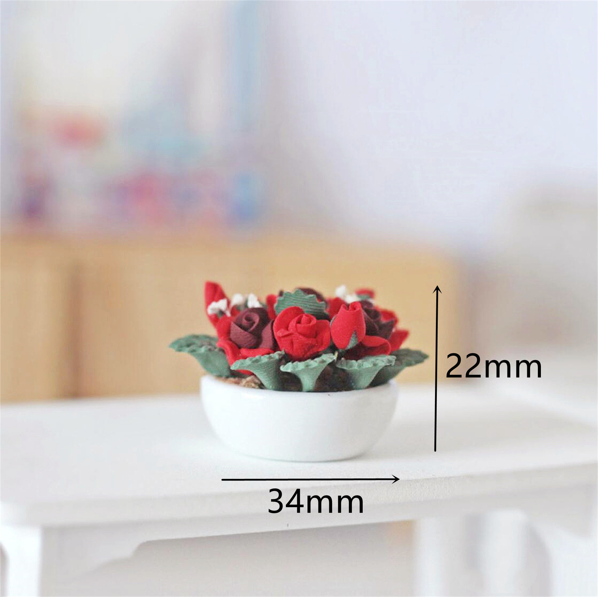 Miniature rose flower Miniatures plant Dollhouse miniatures | Etsy