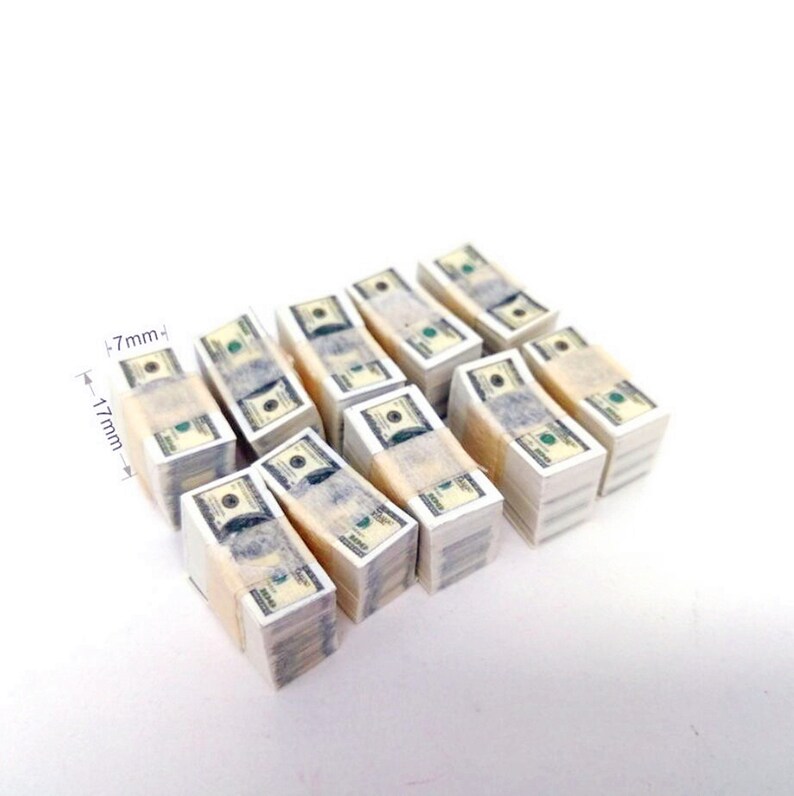 Miniature Money Miniature Dollars Dollhouse Miniatures Diorama ...