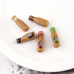 Miniature Coffee Bottles 5pcs Miniature Drinks Dollhouse Miniatures ...
