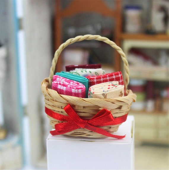 Miniature Cloth Basket Miniature Sewing Tool Miniatures | Etsy