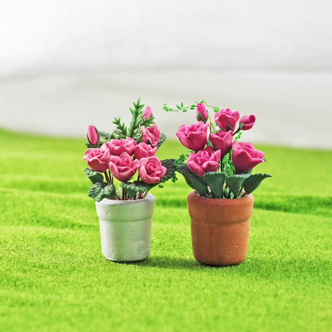 Miniature Rose Flower Miniatures Plant Dollhouse Miniatures Dollhouse ...