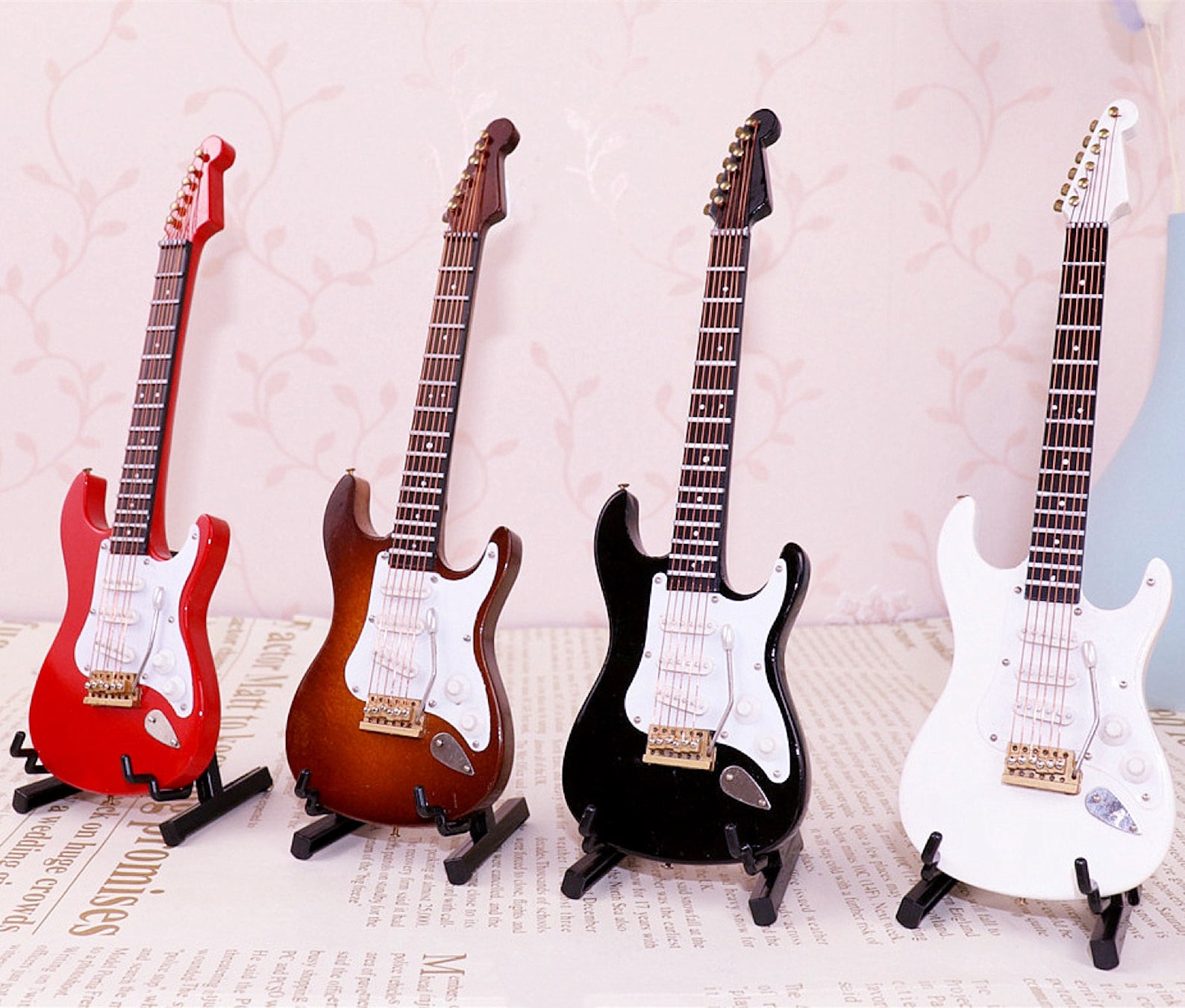 Miniature Electric Guitar Musical Instrument Miniatures an | Etsy