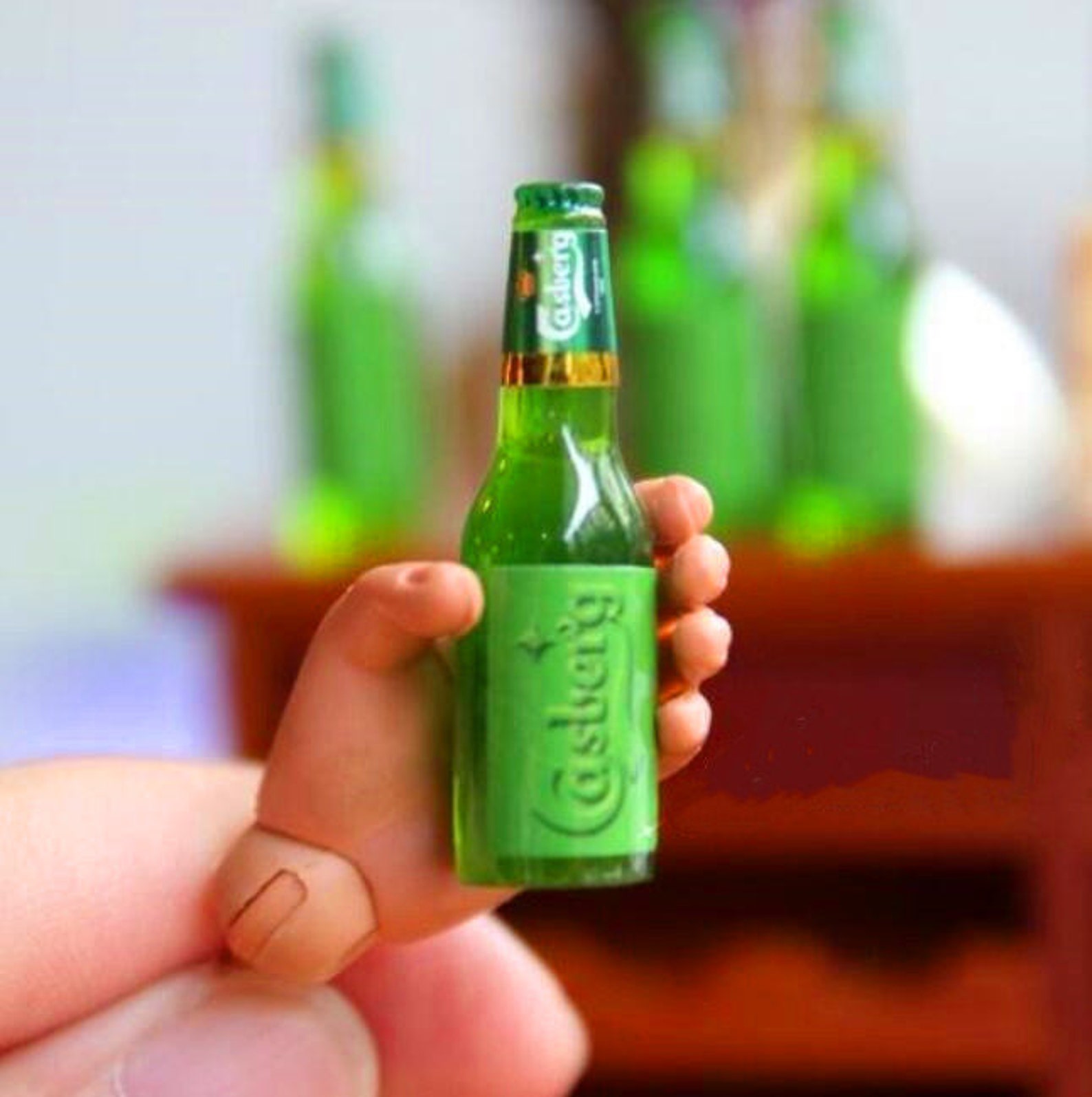 Miniature Carlsberg Beers Miniatures Miniature Wine Dollhouse | Etsy