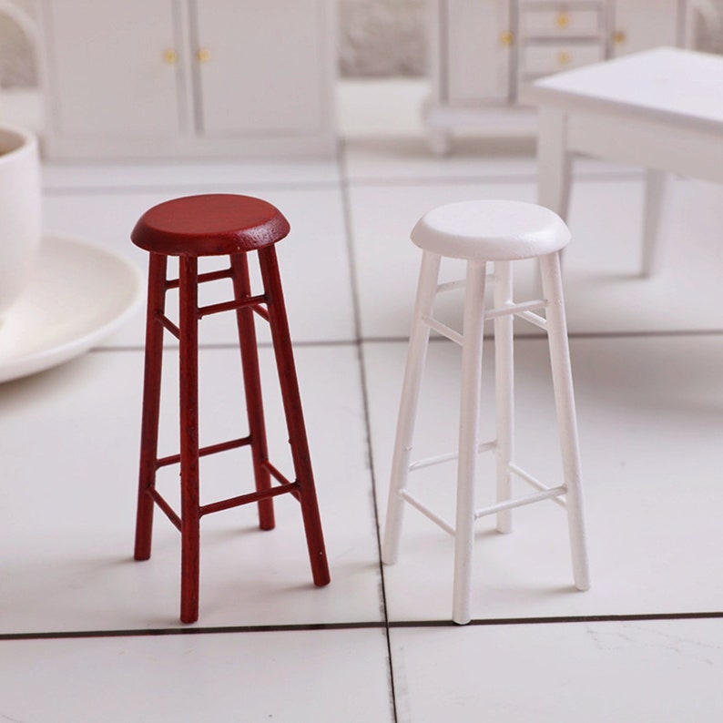 Miniature Bar High Stool Miniature Furniture Dollhouse Furniture ...
