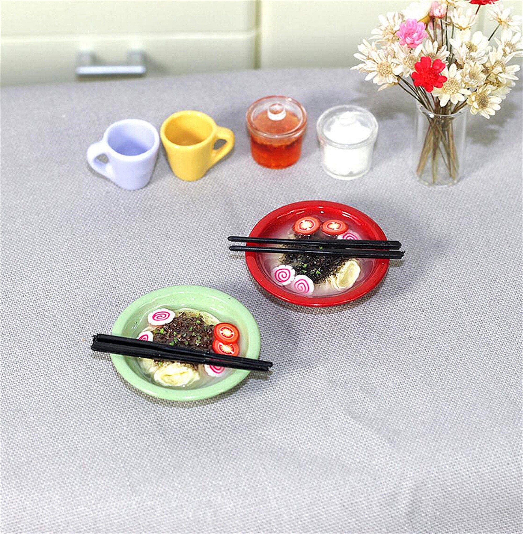 Miniature noodle set Miniature food Dollhouse miniatures | Etsy