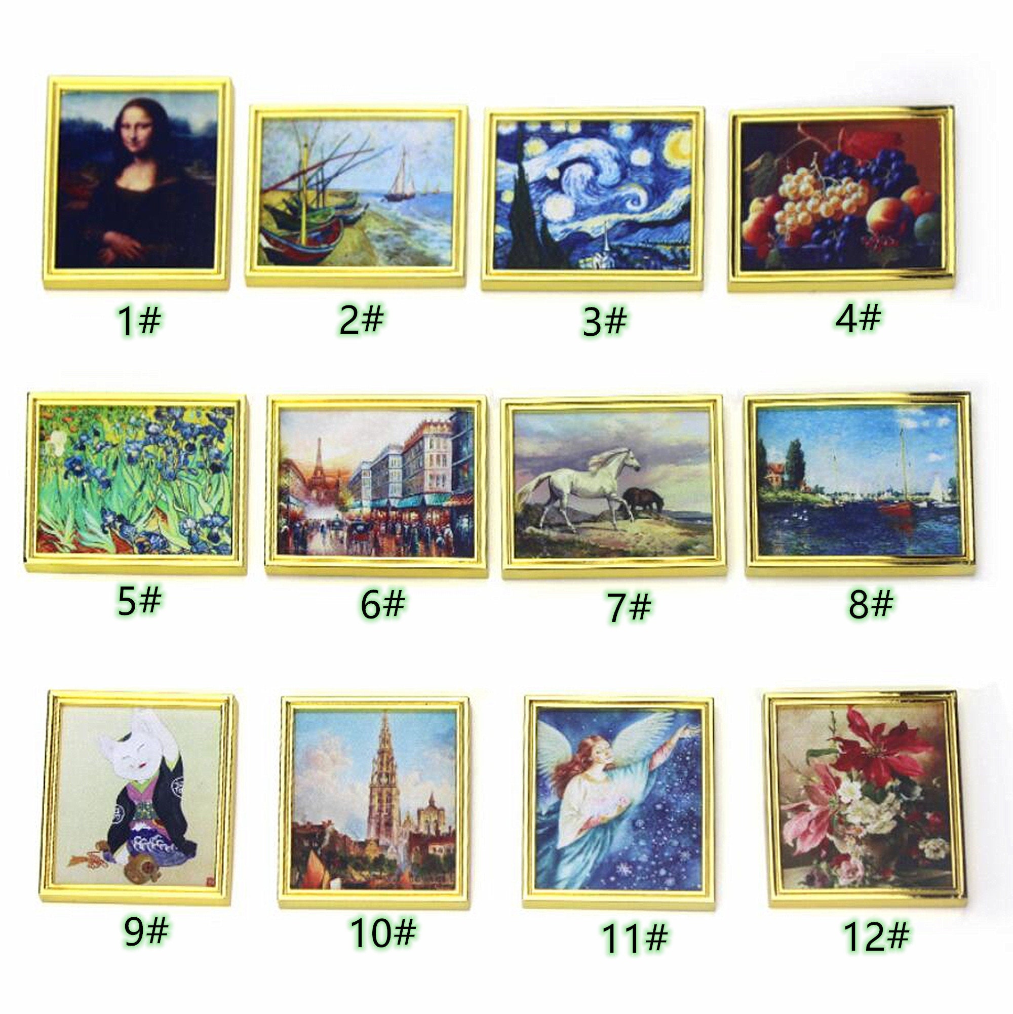 Miniature Oil Painting Mural Miniatures Miniature Decoration Dollhouse ...