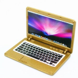 Miniature Computer Miniature Laptop Dollhouse Miniatures - Etsy Australia