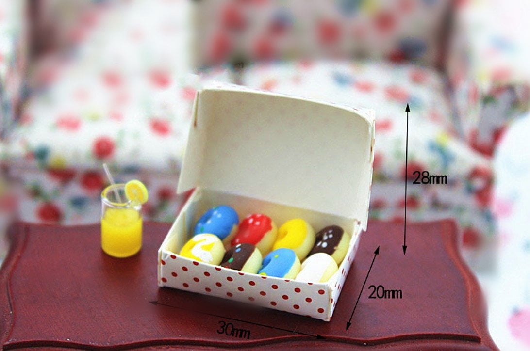 Miniature Donuts Miniature Food Miniatures Dollhouse | Etsy