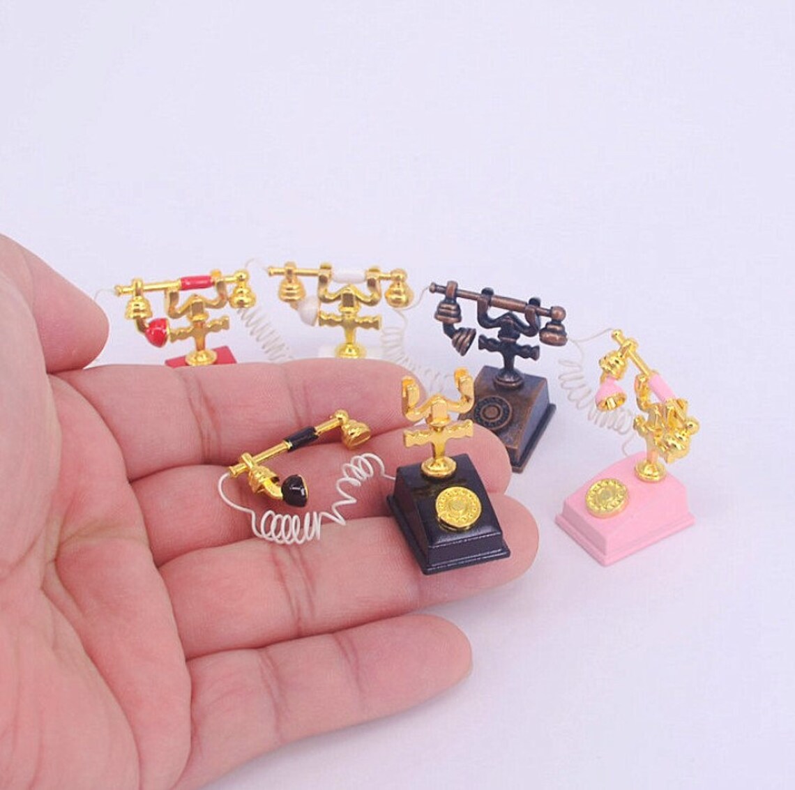 Miniature Telephone Dollhouse Miniatures Dollhouse Decoration | Etsy