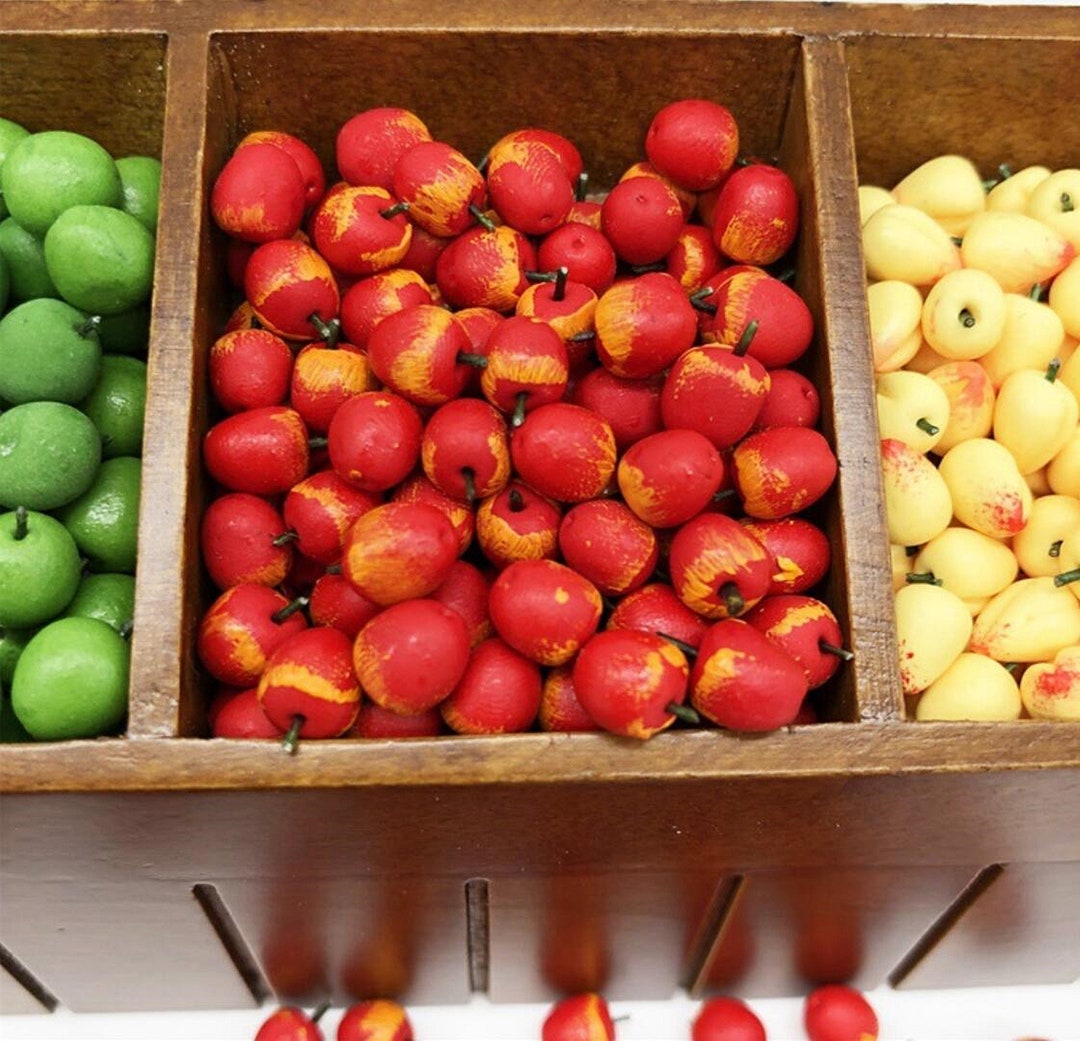 Miniature Apple(10pcs) Miniature Fruits Miniature Food Dollhouse ...