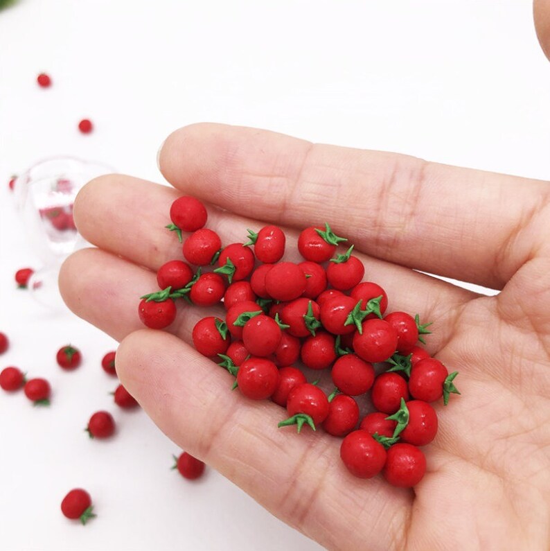 Miniature Cherry Tomato10pcs Miniature Fruits Miniature - Etsy Australia
