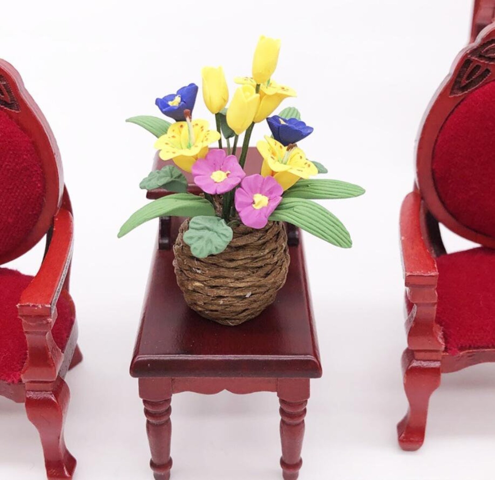 Miniature Flowers Pot Miniatures Dollhouse Miniatures - Etsy