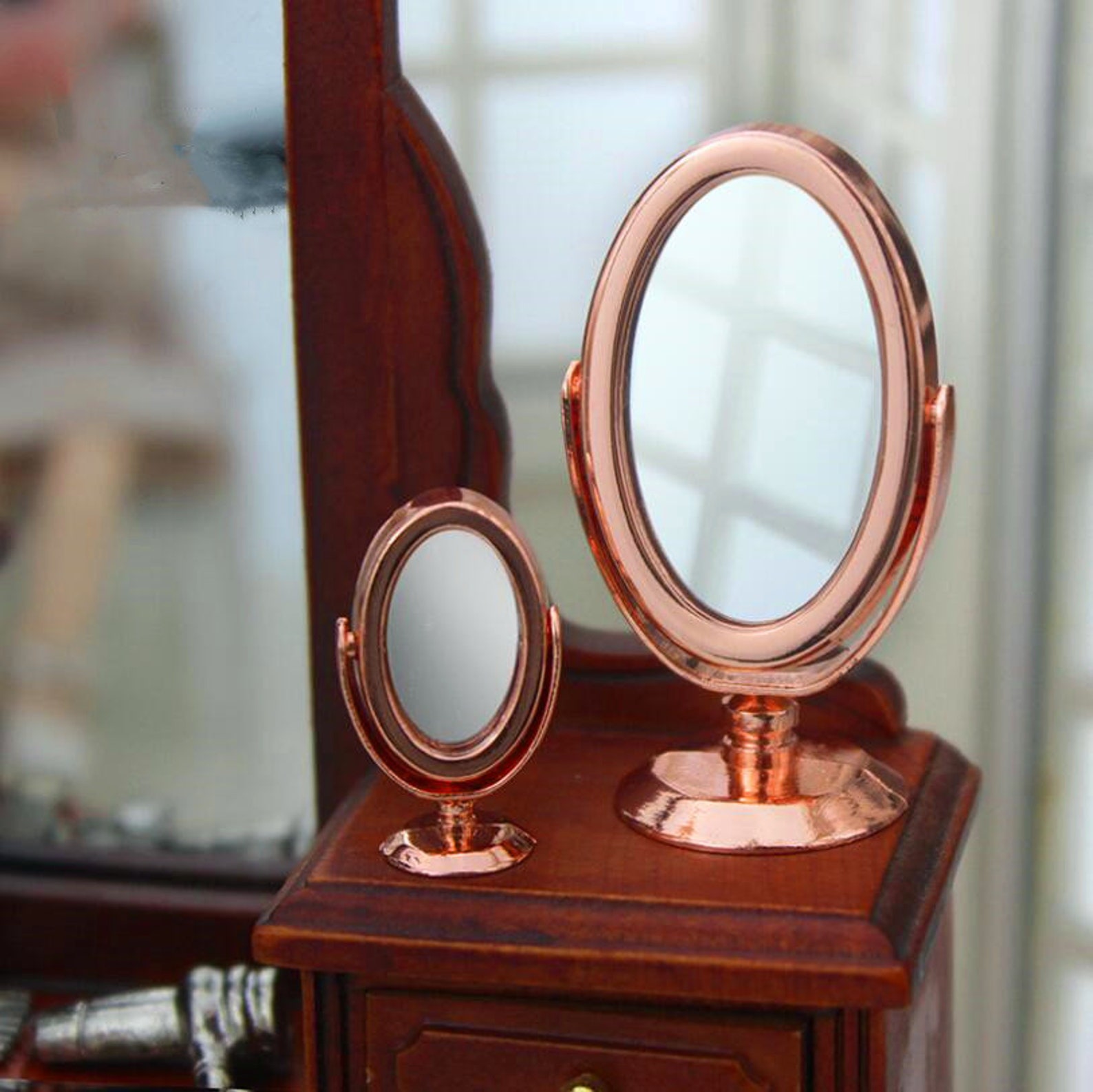 Miniature Mirror Miniature Looking Glass Dollhouse Miniatures | Etsy