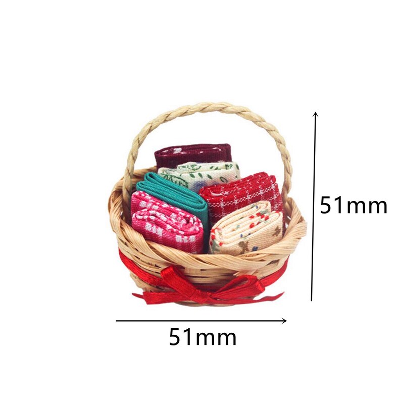 Miniature Cloth Basket Miniature Sewing Tool Miniatures | Etsy