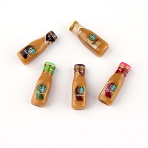Miniature Coffee Bottles 5pcs Miniature Drinks Dollhouse Miniatures ...